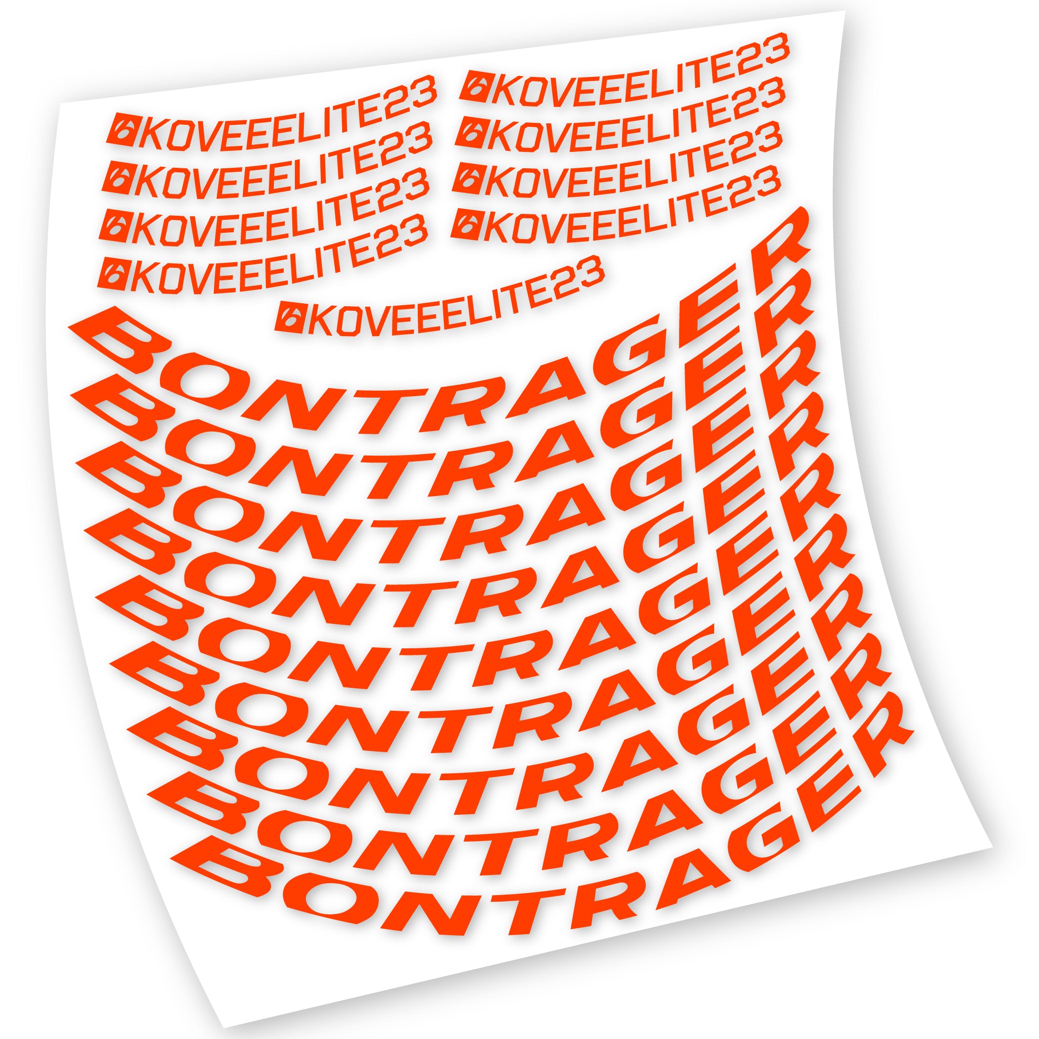 Decals, Bontrager Kovee Elite 23, MTB Wheel, Bike sticker vinyl ...