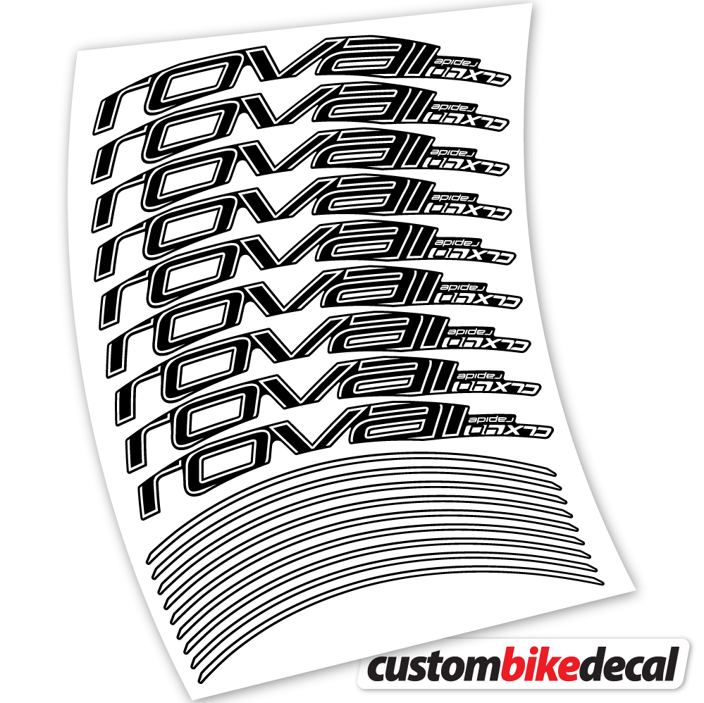 Decal Roval Rapide CLX40 Track brake, Wheels Sticker Vinyl Graphics Kit ...